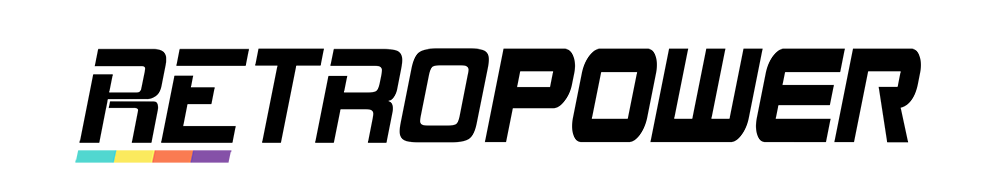 Retropower | Revised Logo 2024 4 colour clear black text med